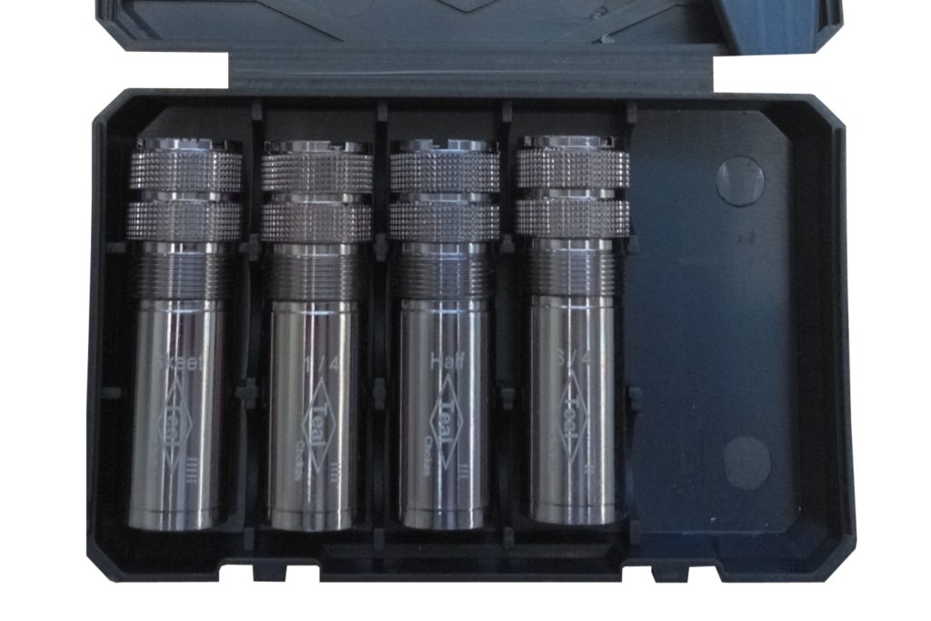 4 x Optima Plus Extended Choke Kit, 12g Includes Case & Key - Teal Chokes