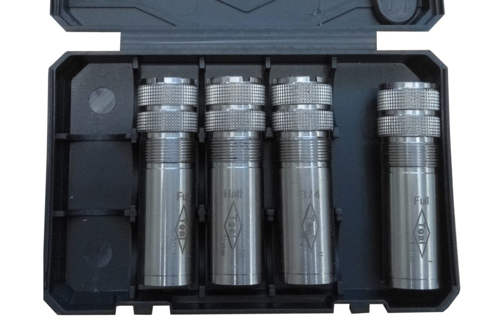 4 x 20g Extended Mobil Choke Kit, Incudes Case & Choke Key - Teal Chokes