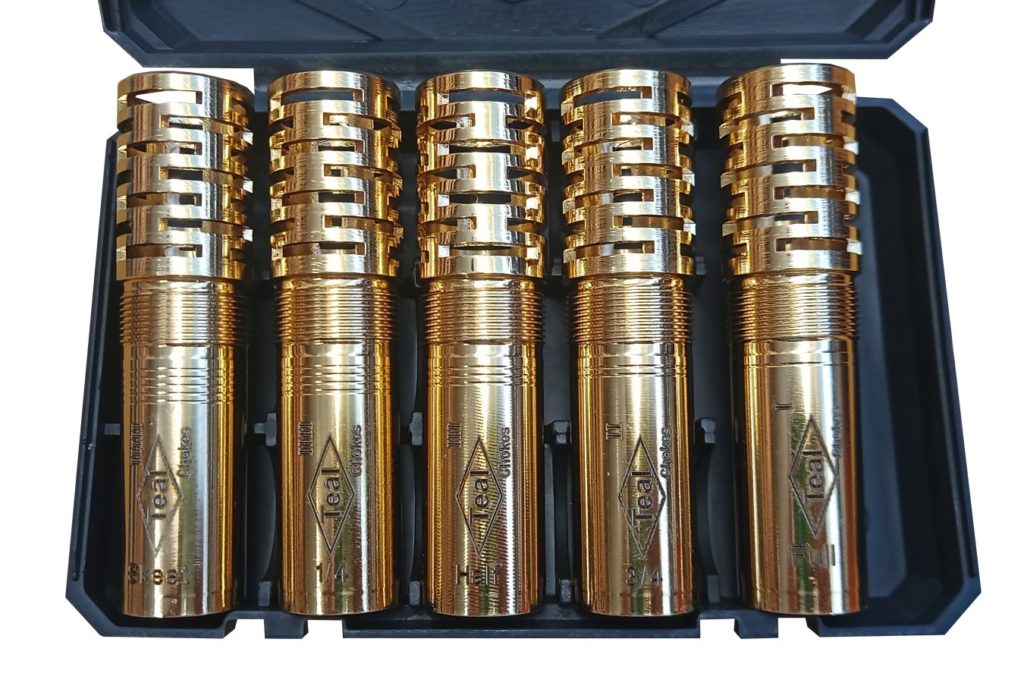 5 Gold Super Extended Slit Ported Chokes 51mm Mobil 12g - Teal Chokes