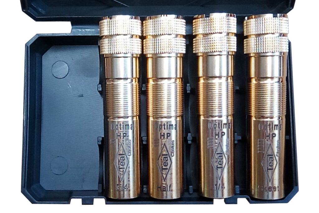 4 x Optima HP 12g Extended Choke Kit, With Case & Key - Teal Chokes