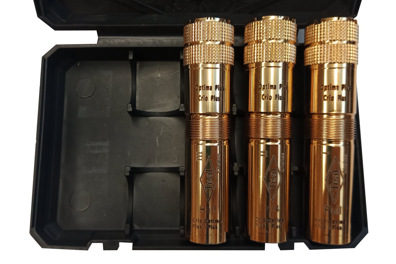 3 x Optima Plus Extended Choke Kit, 12g Includes Case & Key - Teal Chokes